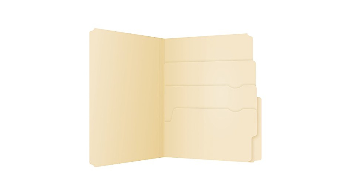 Pendaflex Divide It Up Letter Size File Folders - 24 Pack