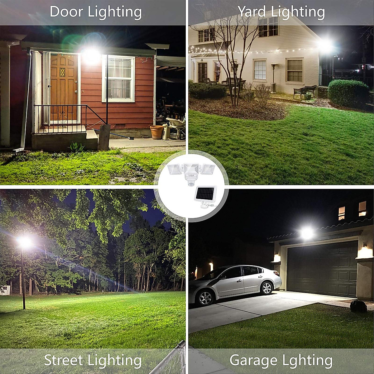 Solar Motion Lights Outdoor Dimmable 2000LM Led Flood Security Light with Motion Sensor and Adjustable Solar Panel, 5000K, IP65 Waterproof Security Light for Garden,Backyard, Pathway, Garage