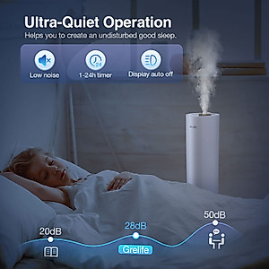 9L Large Humidifiers for Bedroom - Cool Mist Humidifier with 3 Mist Speeds, Remote Control, Top Fill Design, 360° Nozzle, 24H Timer | Whisper-Quiet Tower Design for Baby, Home, Adults, Plants