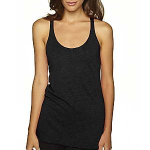 Next Level Apparel Women's 6733 Tri-Blend Racerback Tank, Black, Size Small