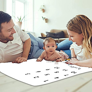 Baby Monthly Milestone Blanket Newborns Photo Props Shoots Backdrop Personalized Farm House Animals Photography Growing Infants Toddlers Swaddle Blanket 48"x48" BTZDLU124