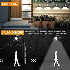 ProGreen 6000K Battery Operated Motion Sensor Light Waterproof Wireless LED Battery Powered Wall Light Auto On/Off 2 Pack Cool White