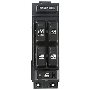 Power Window Switch Master Control Driver Side Compatible for 2000 2001 2002 Chevy Silverado Tahoe Suburban & GMC Yukon XL Sierra 1500HD 2500HD 3500, 02 Cadillac Escalade OE Replace 15062650