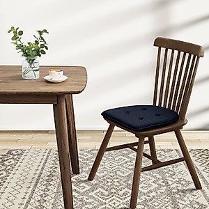 Shinnwa Dining Chair Cushions Non Slip Kitchen Seat Cushions for Dining Chairs U-Shaped Indoor Chair Pads Set of 2, Machine Washable, 15.5”x15.5”, Charcoal