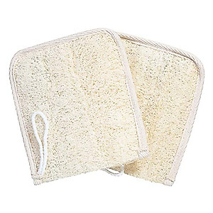 SRIVILIZE888 Scrub Soap Bags Natural Organic 100% Loofah fibres Sponge Scrubbing Exfoliating Soap Pouch Eco-Friendly Young Smooth Skin for Bath Shower (Set of 2)