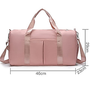 Geboldil Men and Women's Travel Bag With Shoe Compartment Sports Tote Gym Bag Weekender Overnight Shoulder Bag