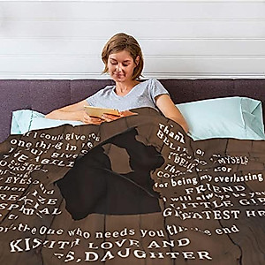 BMDLSPV Gifts for Dad from Daughter to My Dad Blanket Best Gift for Fathers Day Birthday Christmas Valentines Day Bday Present Idea for Father Husband Men Him Healing Thoughts Throw Blanket 60''x50''