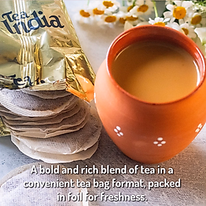 Tea India Orange Pekoe Black Tea Chai Flavorful Blend Of Black Tea & Natural Ingredients Strong Full-Bodied Traditional Indian Caffeinated Tea 216 Round Teabags