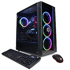 CyberpowerPC Gamer Supreme Liquid Cool Gaming PC & Sceptre 30-inch Curved Gaming Monitor 21:9 2560x1080 Ultra Wide Ultra Slim HDMI DisplayPort up to 200Hz Build-in Speakers, Metal Black