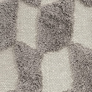 Nicole Curtis Pillow Tufted Diag Checkers Light Grey 18" x 18" Throw Pillow