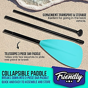 SereneLife Stand Up Paddle-Board Adjustable Paddle - Adjustable Water Paddle Oar for SLSUPB105 Free-Flow Inflatable SUP Stand Up Water Paddle-Board - SereneLife PRTSLSUPB105PDL