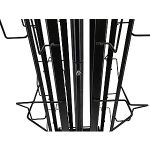 Adjustable Greeting Card Rack Display Stand 4 Tier 16 Pocket Organizer Postcard CD DVD Book Brochure Literature Rotating Spin 7X5 6X4 4X5 5X7. Pocket Size: 4.6-10"Wide X 8"High 11602-R-8"-NPF