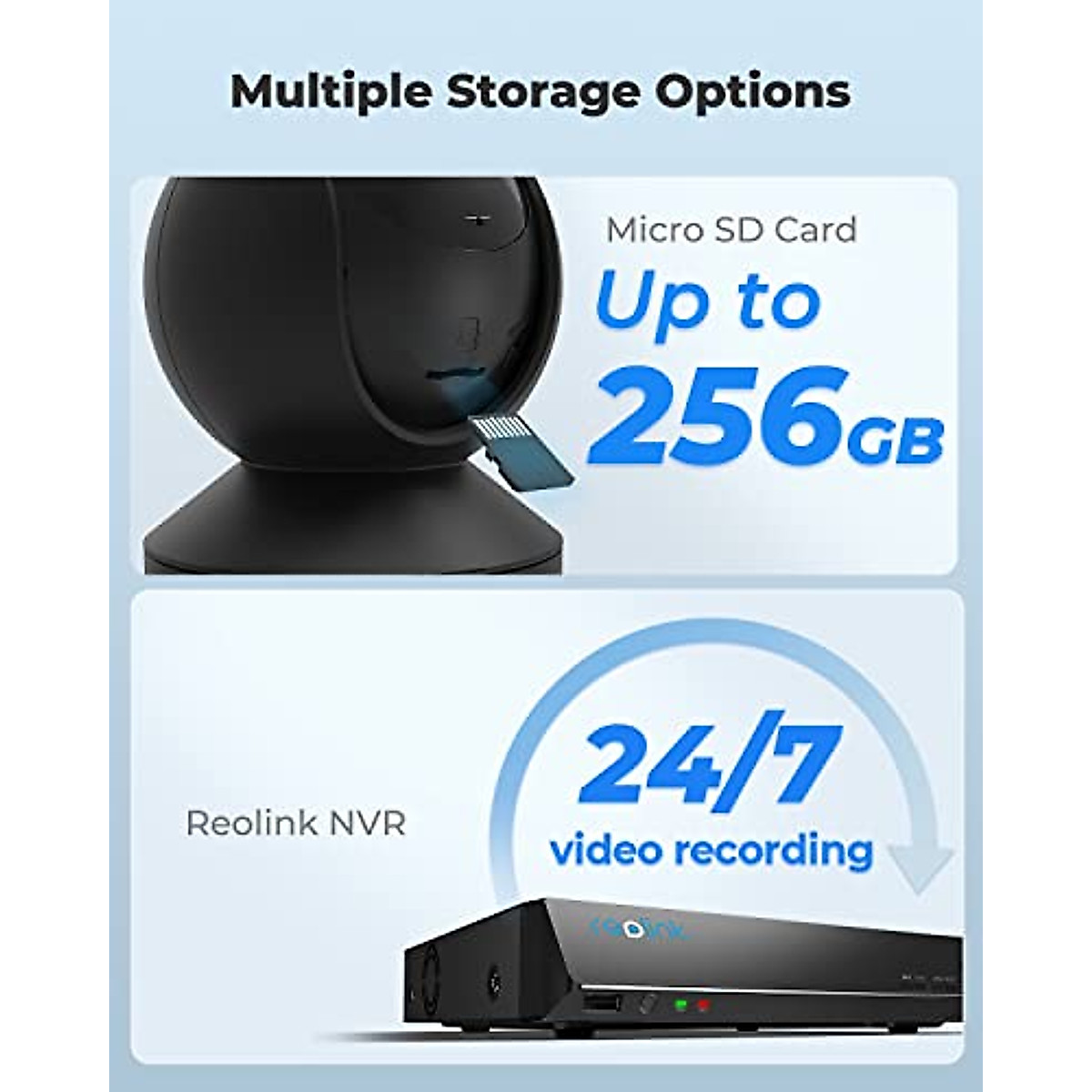 REOLINK E1 Pro 4MP Indoor WiFi Camera Bundle with 32GB Micro SD Card, 2.4/5 GHz Wi-Fi, Two Way Talk, Motion Tracking, Motion Detection for Baby and Pet Monitor