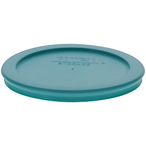 Pyrex 7201-PC Turquoise Round 4-Cup Plastic Food Storage Lid, Made in USA