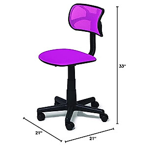 Urban Shop Swivel Mesh Task Chair, Pink