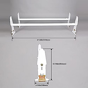 Adjustable Van Roof Ladder Rack Carrier 2 Cross Bars for Chevy Dodge Ford GMC Express 47''-77'' 500lbs