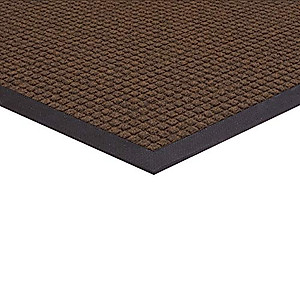 Amazon Basics Molded Carpet & Rubber Commercial Scraper Entrance Mat Square Pattern 3x5 Brown