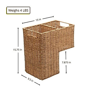 KOUBOO Wicker Step Basket, Natural