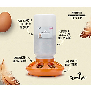 Roosty's Chick Feeder and Waterer Kit - 1L Chick Feeder and 1.5L Chick Waterer | Chicken Feeder and Hanging Chicken Waterer | Duck Feeder, Quail Feeder, Chicken Starter Kit | Baby Chicken Supplies
