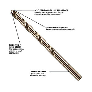BOSCH CO2133B 3/32 In. x 2-1/4 In. Cobalt M42 Drill Bit