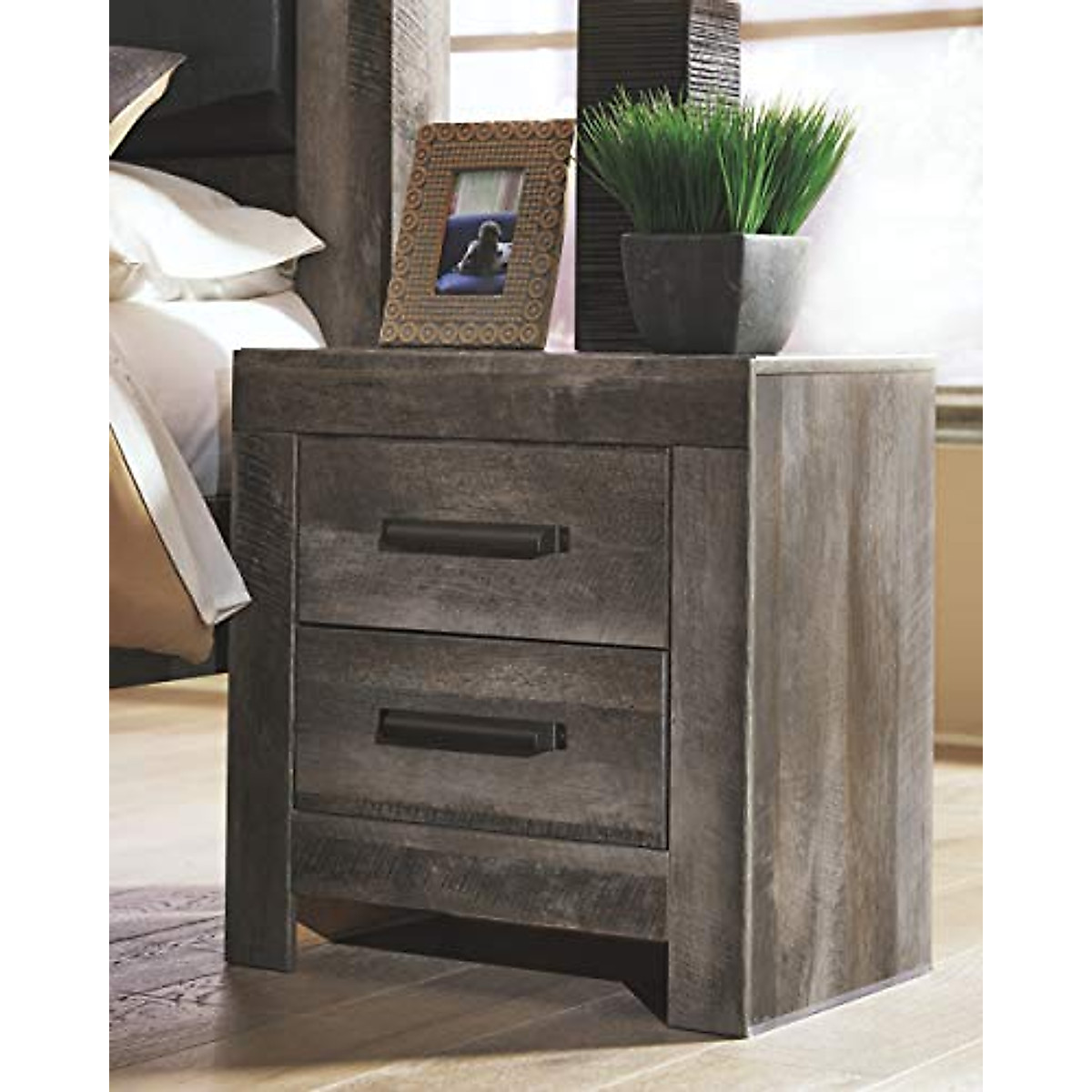 Signature Design by Ashley Wynnlow Nightstand, Dark Weathered Gray