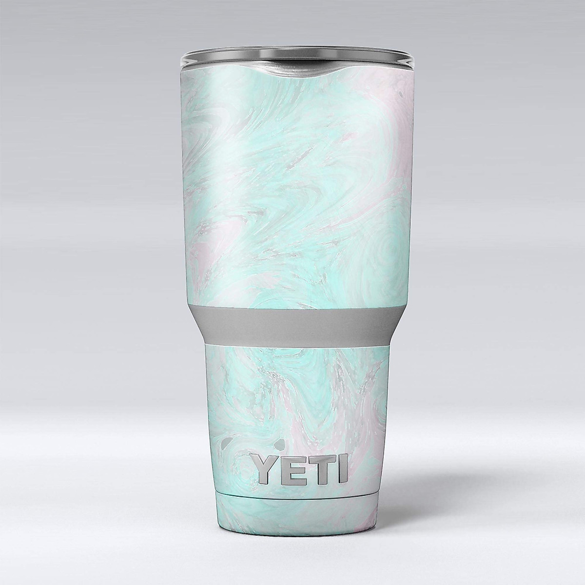Design Skinz Teal Slate Marble Surface V23 - Skin Decal Vinyl Wrap Kit Compatible with The Yeti Rambler Cooler Tumbler Cups