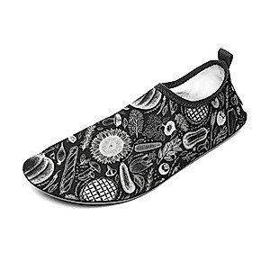 Happy Thanksgiving Water Shoes for Men Women Quick-Dry Aqua Socks Swim Beach Barefoot Yoga Sportwear Pool Camping