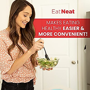 EatNeat Set of 5 Airtight Glass Food Storage Containers with Lids | Premium Airtight Storage Containers | Meal Prep Food Containers with Lids | Glass Mixing Bowls | Kitchen Storage Containers