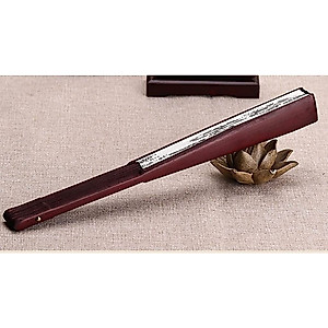 Folding Hand Fan Folding Fan Handheld Folded Fan Hand Folding Fan Classical Silk Fabric Double-Sided Folding Fan Ancient Chinese Style Foldable Fan Hand Held Fans (Color : A, Size : 60CM)