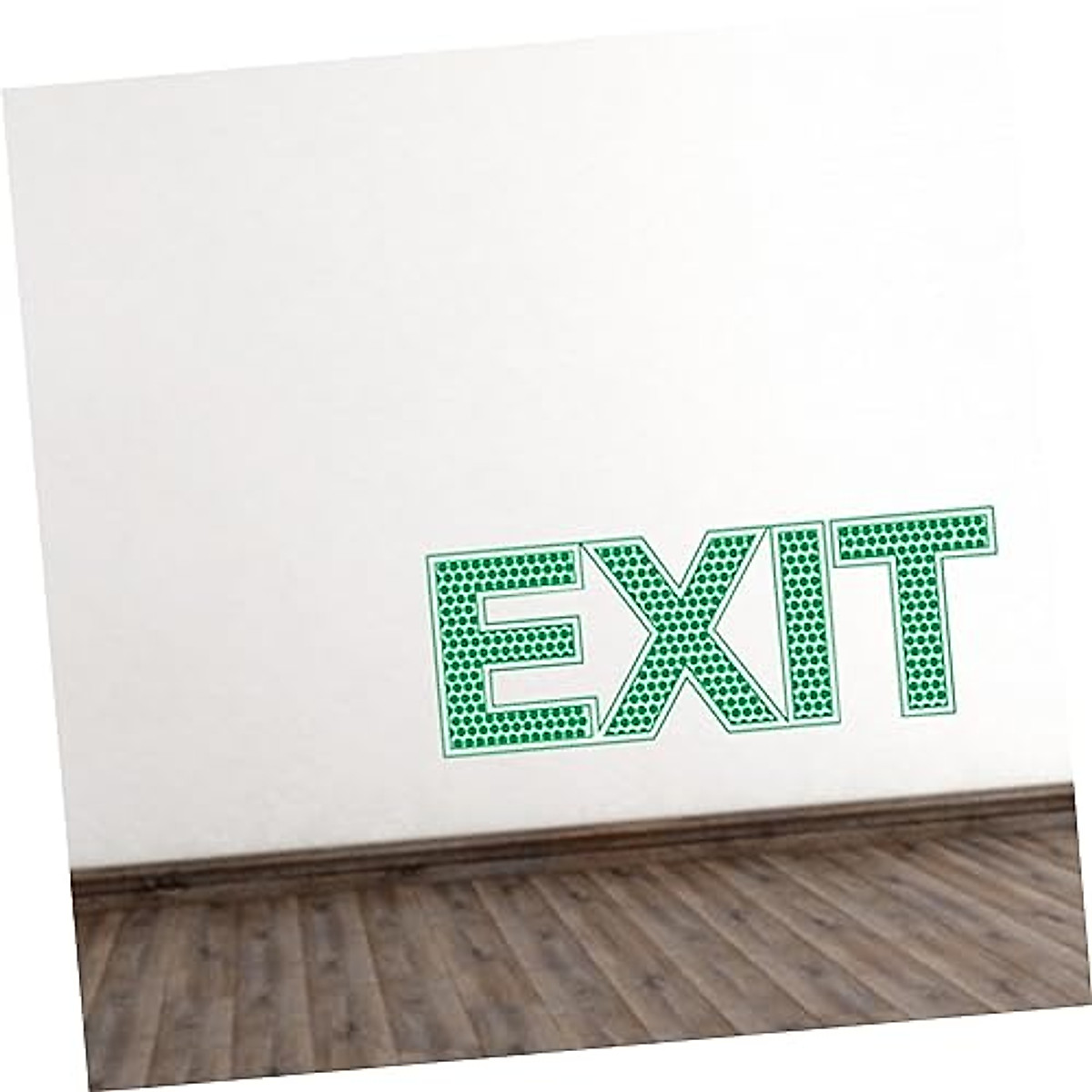 BUGUUYO Luminous Exit Sign Exit Sign Sticker Safety Exit Sign Wall Sticker Exit Sticker Noctilucence Exit Sign Exit Luminous Sticker Exit Decal Exit Wall Decal Exit Wall Sticker Green