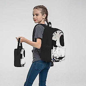 halloween nightmare 3 Piece Backpack Set Cartoon Backpack with Lunch Box Pencil Case for girls teens Women Men Durable Laptop Bag school backpack Wear Resistant christmas Hiking Camping Daypack C 3