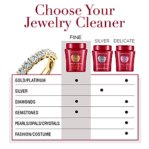 CONNOISSEURS Premium Edition Fine Jewelry Cleaner Solution for Gold, Platinum, Diamonds & Precious Gemstones, Value Size, 9.6 Ounce