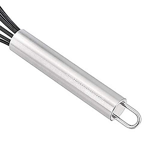 AmazonCommercial Stainless Steel & Silicone Non-Stick Coated Whisk, 12 Inch