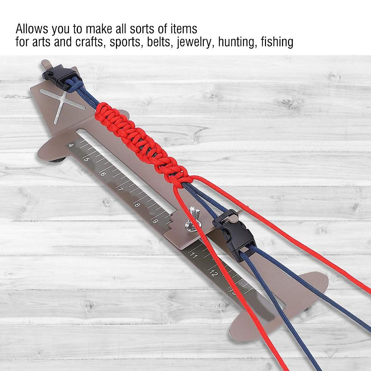 Dilwe Paracord Jig Bracelet Maker Paracord Tool Kit, DIY Paracord Craft Maker Tool, with Hanks Buckles for Crafts, Sports, Belts, Jewelry, Hunting, Fishing