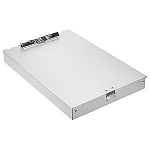 Amazon Basics Aluminum Storage Clipboard - 14" x 9", Two-Tier, Standard Clip