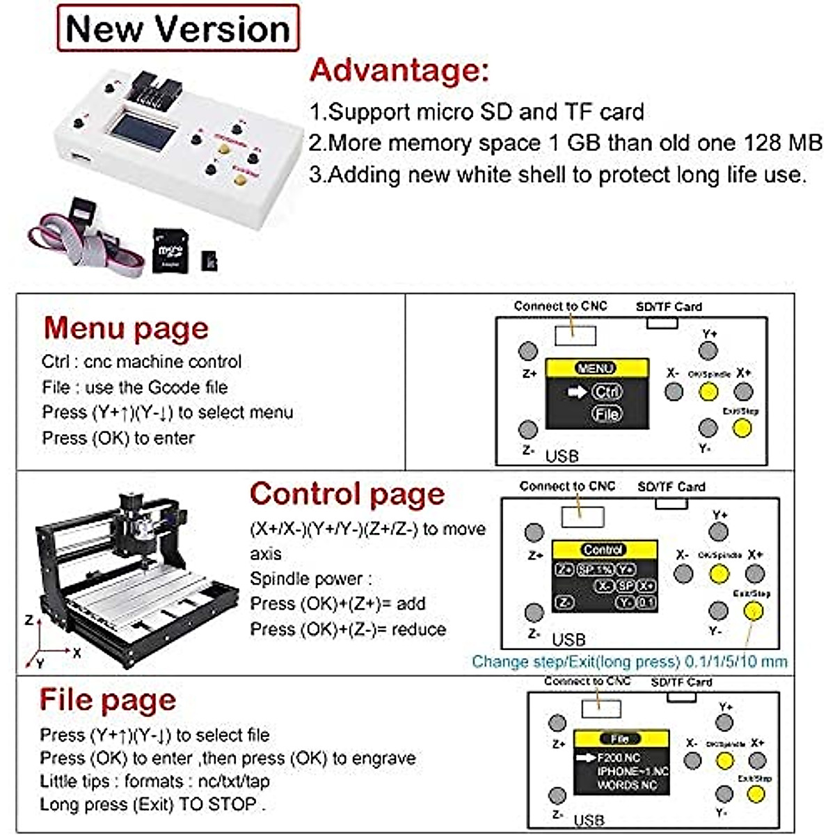 CNCTOPBAOS 1610 PRO CNC Milling Machine,with GRBL Offline Controller,3 Axis Desktop DIY Mini CNC Router Kit Engrave Carving PVC,PCB,Acrylic,Wood Cutting Engraving Machine CNC1610 Pro