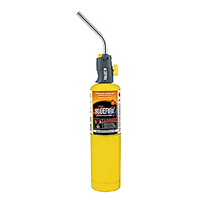 BLUEFIRE MRS-7014A Trigger Start Gas Welding Propane Torch Head Specially for MAPP Fuel,Extend 1.5" Burning Tube Nozzle Piezo Self Ignition Handhold Cylinder Soldering Brazing Triple-Point Flame