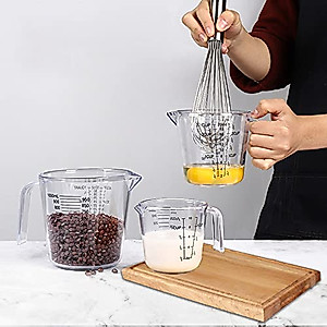 Measuring Cups Set, Liquid Measuring Cups For 3 For Kitchen - BPA Free Plastic Set with Spout Multiple Measurement Scales (Clear)