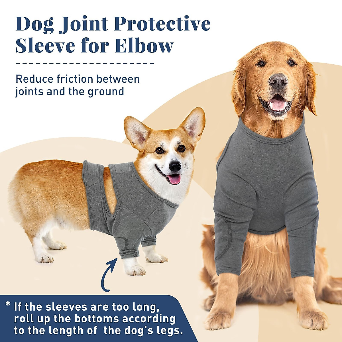 Nanaki Dog Recovery Sleeves for Front Legs, Dog Leg Sleeve to Stop Licking, Dog Anti-Lick Wounds Sleeves, Dog Surgery Recovery Sleeve, Dog Leg Wound Cover Arm Protector for Leg Injuries & Joint Pain