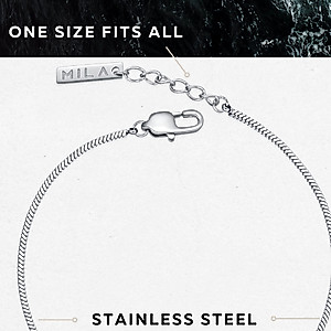 Square Chain Bracelet for Men and Women l Stainless Steel, Minimalist Bracelet, Simple Pure Design, Mens Bracelet, Silver Bracelet Alternative, Made in Miami