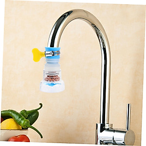 HOMSFOU 3pcs faucet filter strainer water saving aerator adapter for kitchen sink clean faucet purifier kitchen faucet extension water saving tap soft rubber Nozzle household rotatable