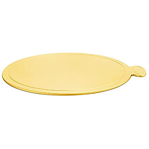 100 Pcs 3 Inch Mini Cake Boards Mousse Cupcake Base, Gold 8cm