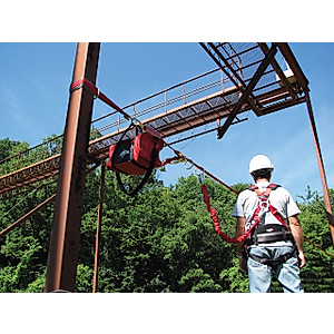 3M Protecta PRO-Line 1200101 3M Protecta 60' Horizontal Lifeline System with Two 6' Tie Off Adaptors and Carrying Bag, Color Red