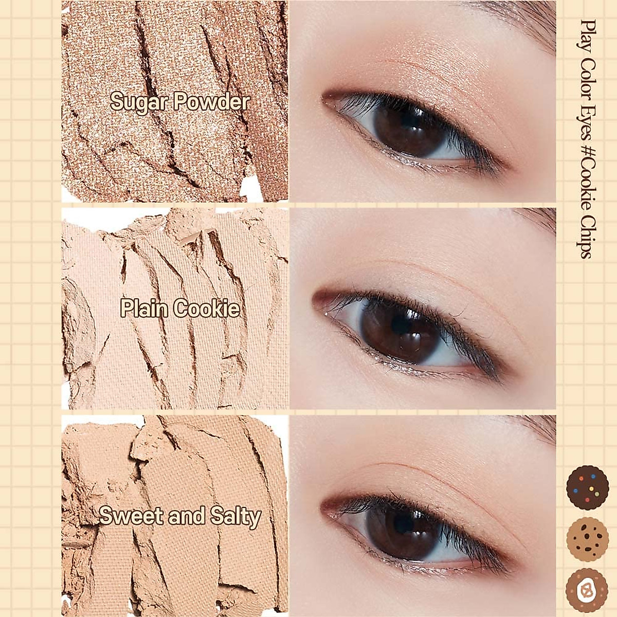 ETUDE Play Color Eyes #Cookie Chips | 9 Shade Eyeshadow Palette With Daily Brown & Sparkly Glitter Colors | Easy- Blendable Daily Eye Palette | K-beauty