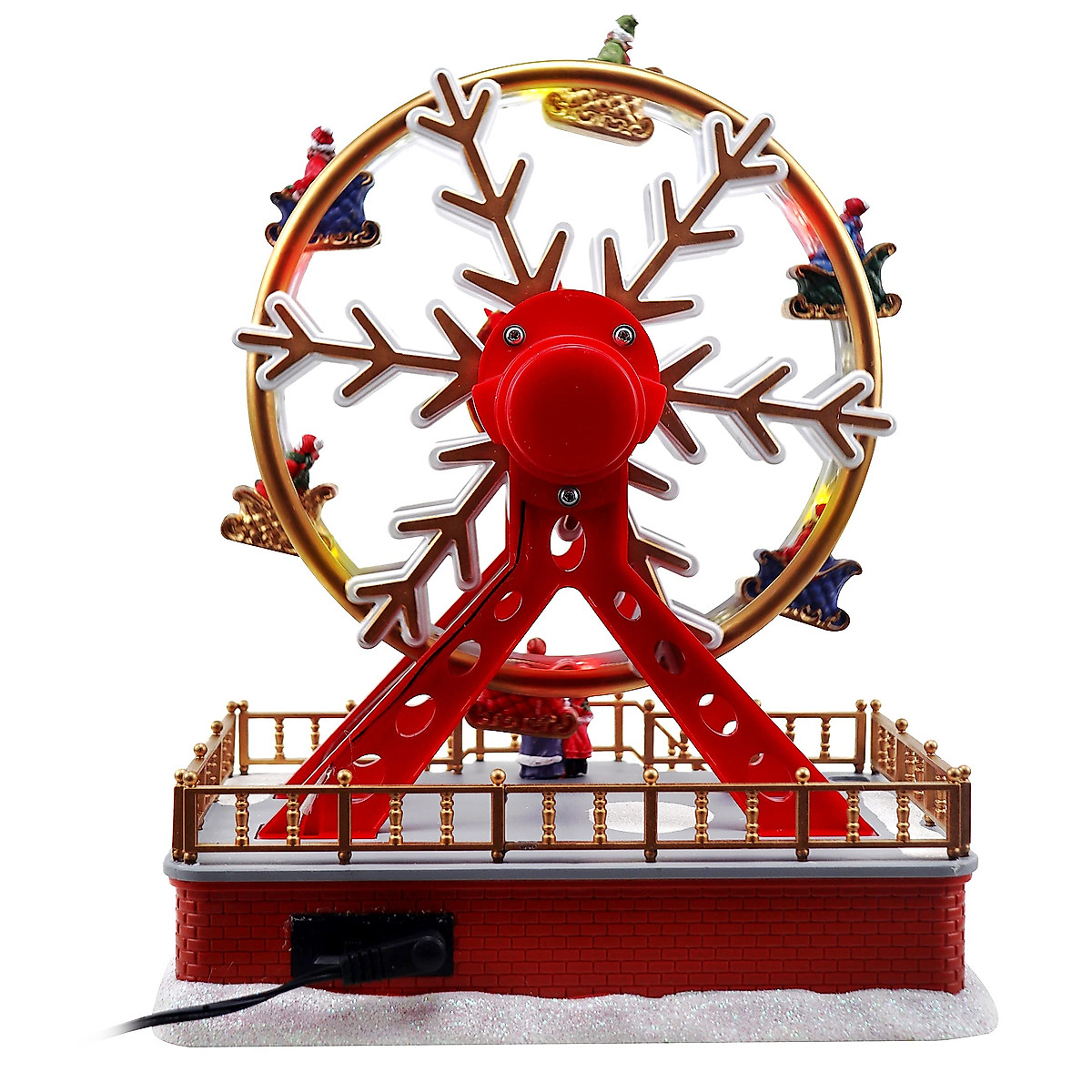 Christmas Ferris Wheel - Animated Pre-lit Musical Christmas Village - Perfect Addition to Your Carnival Christmas Decorations & Snow Village Displays 11 in