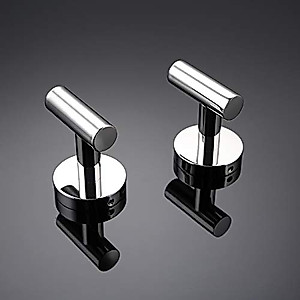 Kenivix 2 Pcs Bathroom Towel Hook Coat/Robe Clothes Hooks Kitchen Wall Hanging Hooks Wall Mount SUS 304 Stainless Steel Polished Steel