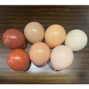 40pcs DIY Balloons Garland Kit Double Stuffed Balloon 5in 10in Light Brown Coffee Rust Balloons Neutral Terracotta Balloon Arch Bridal Shower Birthday Baby Shower Balloons Decorations (chai)