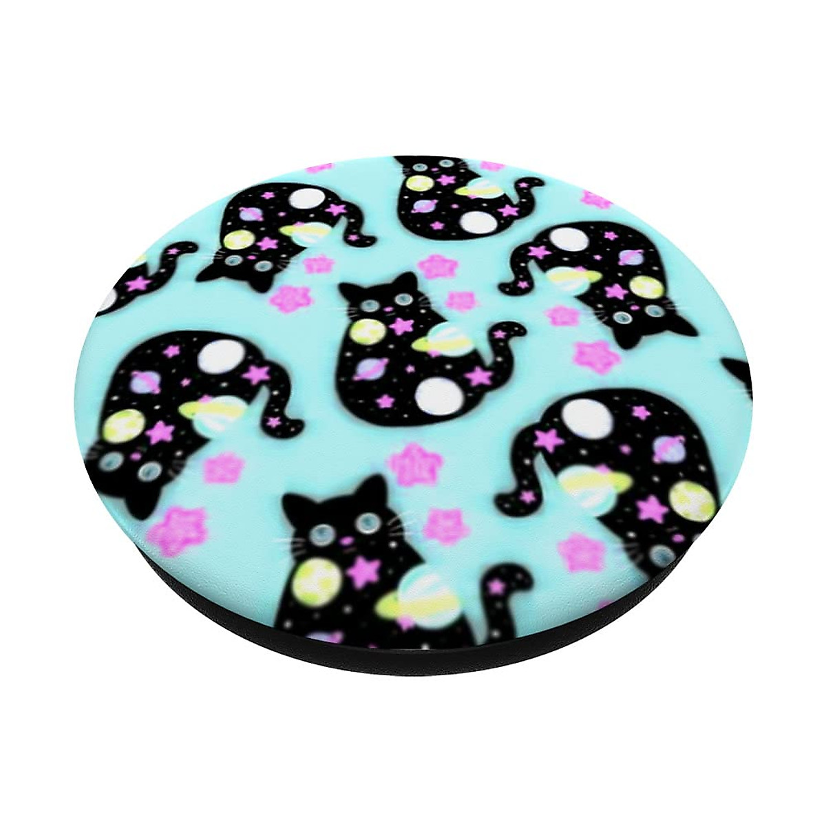 Baby Blue Space Cats Kawaii Planets Aesthetic Cute Trendy PopSockets Swappable PopGrip