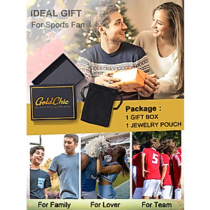 Football Necklace for Men Athlete, Mens Vintage Black Rugby Chain Titanium Steel Footballs Ball Pendant Necklaces Punk Rock Sprots Jewelry for Players