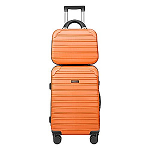 Feybaul Luggage Set 2PCS Suitcase PC+ABS Carry On Luggage with Spinner Wheel